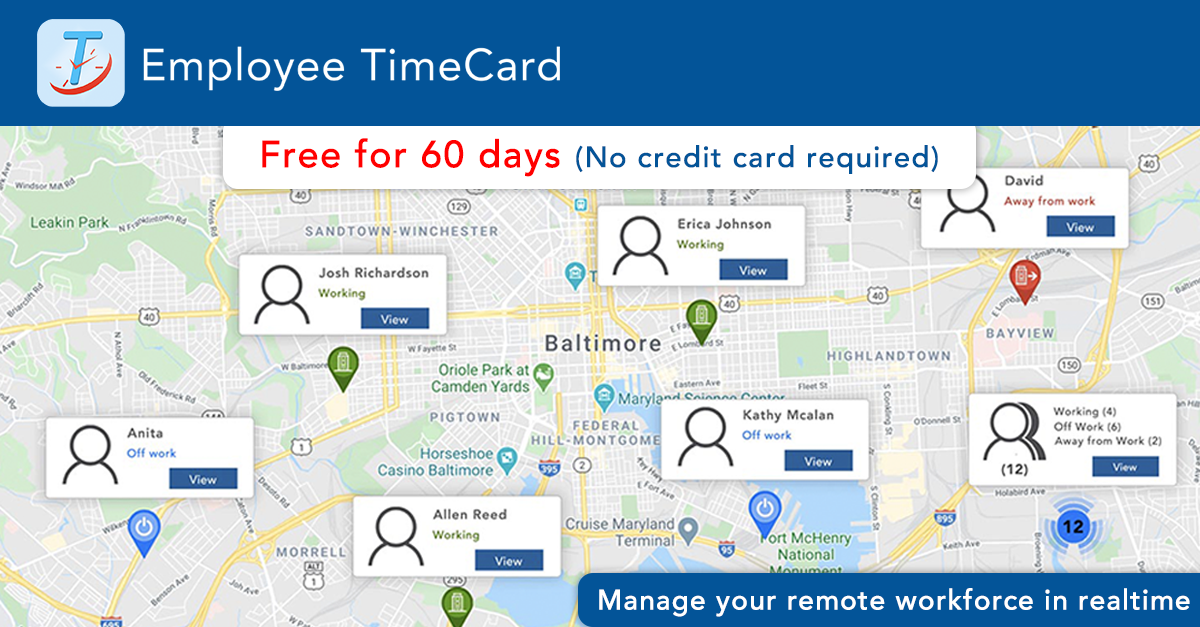 Timecard - GPS based Time Tracking Software